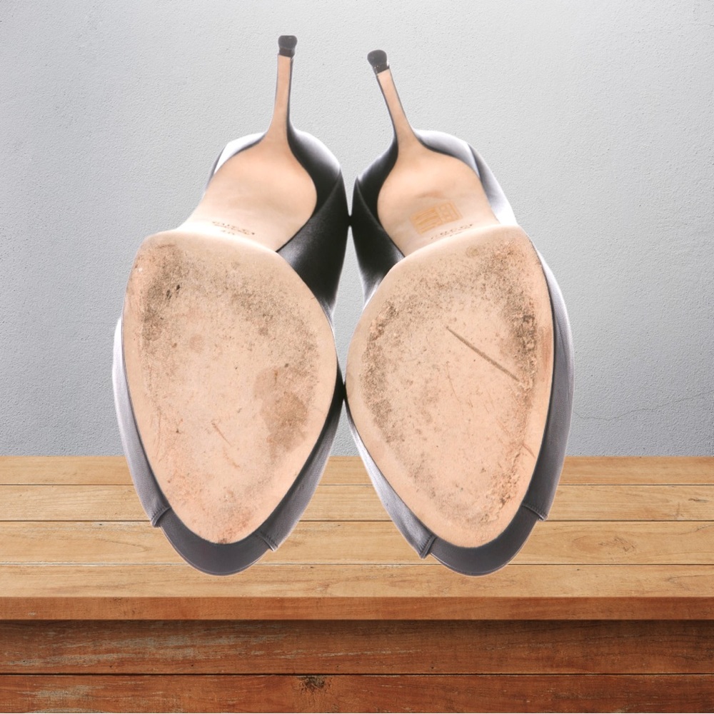 Gucci: “Betty” Peep Toe Platform Stiletto Heels - Gem